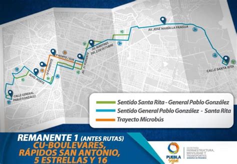Cambio de ruta por línea 3 RUTA Puebla Poblanerías en línea