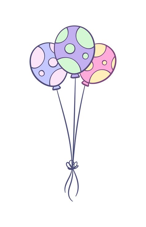 Bunch Of Polka Dot Party Balloons Vector Illustration Vector