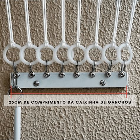 Varal de Parede Individual 165cm x 10 Varetas Em Alumínio Branco