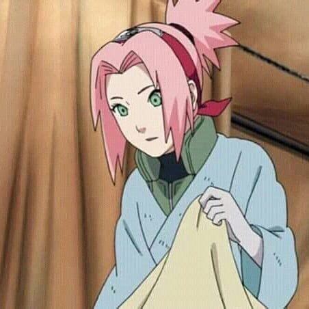 An Anime Character With Pink Hair And Green Eyes Is Holding A Piece Of