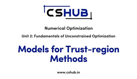 models for trust region methods numerical optimization