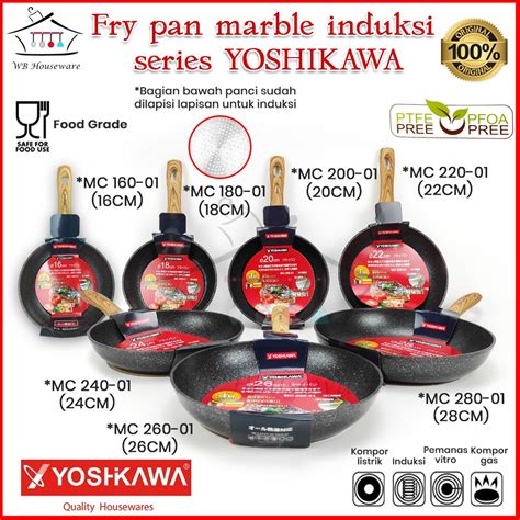 Jual Panci Yoshikawa Fry Pan Seri MC Marble Induksi Listrik YOSHIKAWA