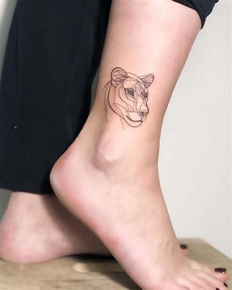 Pretty Ankle Tattoos Every Woman Would Want Stayglam Small Lion