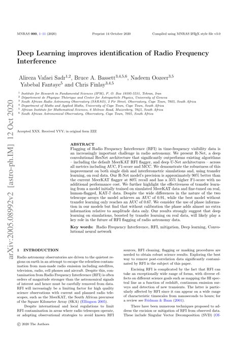 pdf deep learning improves radio frequency interference classification