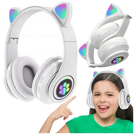 BEZPRZEWODOWE SŁUCHAWKI BLUETOOTH KOCIE USZY Sklep Opinie Cena w