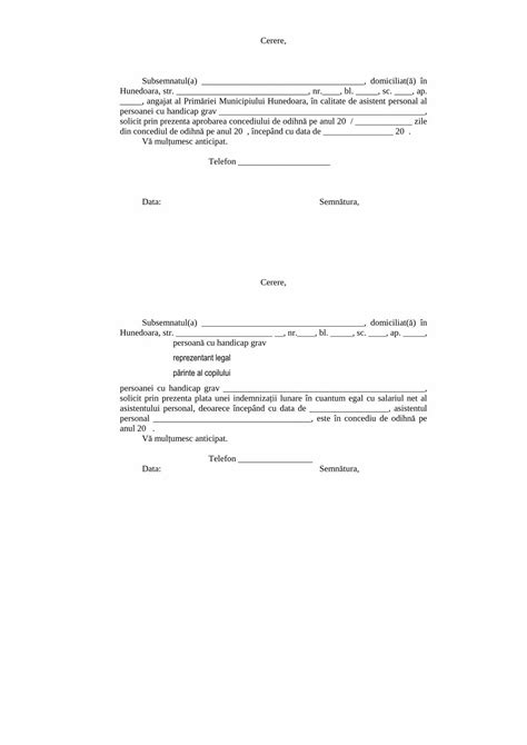 PDF CERERE CONCEDIU PERSOANA CU HANDICAP Pdf DOKUMEN TIPS