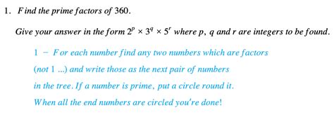 Edexcel IGCSE Maths复习笔记 1 3 1 Prime Factors 翰林国际教育