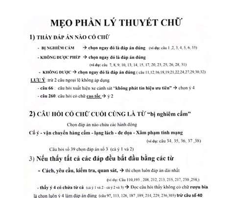 Tài liệu mẹo học nhanh 600 câu lý thuyết mô phỏng thầy Chiến pdf thi B1