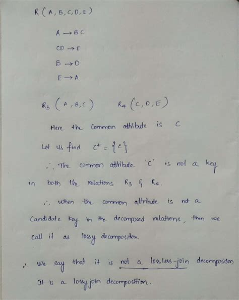 consider the schema r a b c d e and the following set f of functional dependencies holds on r