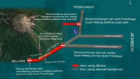 Jembatan Terputus Akibat Lahar Semeru Jalur Lumajang Malang Lumpuh