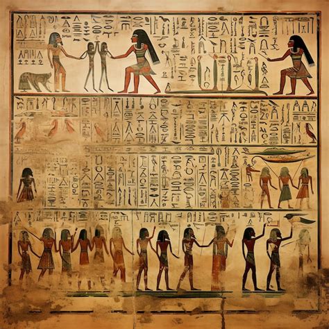 Ilustración histórica de los faraones del antiguo Egipto Foto Premium
