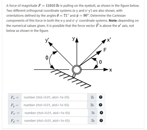 solved a force of magnitude f 11910lb is pulling on the