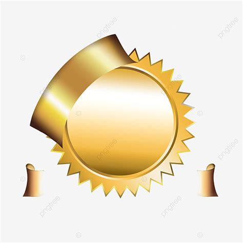 Insignia De Medalla Tridimensional De Metal Dorado Png Dorado Metal