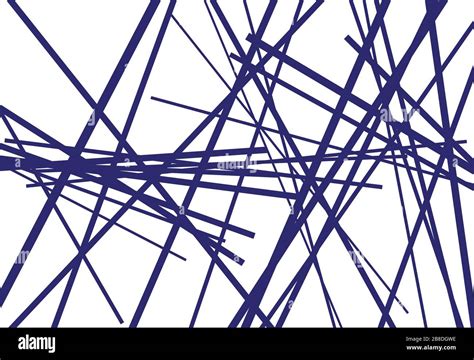 Abstract Geometric Art With Random Chaotic Lines Straight Crossing