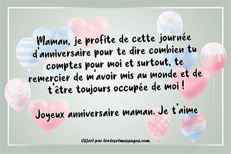 Textes Et Messages Joyeux Anniversaire Maman