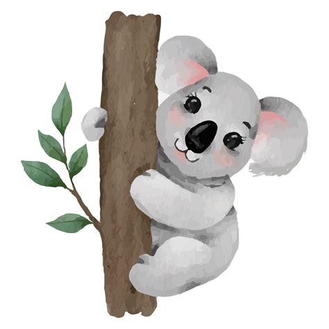 Cute Cartoon Koala Lazy Koalas Clip Art Element Transparent Background