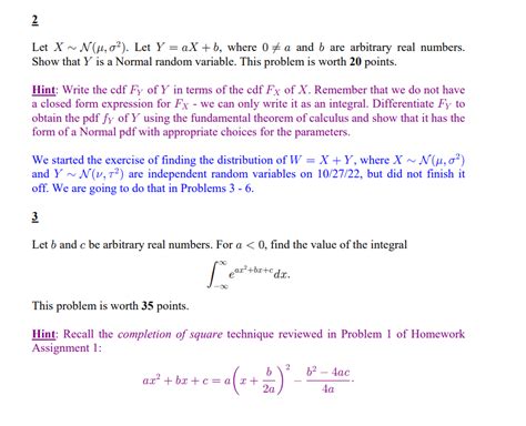solved let x∼n μ σ2 let y ax b where 0 a and b are