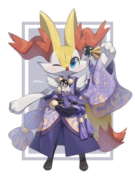 Braixen Pokemon Drawn By Makoto Ikemu Danbooru