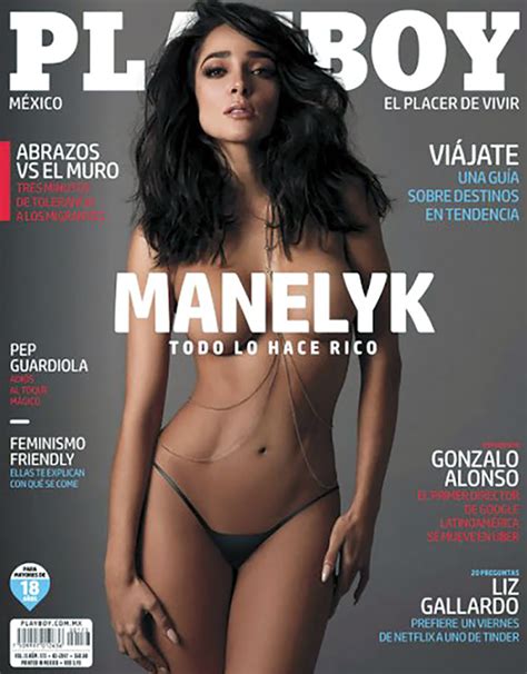 Nackte Manelik González in Playboy Magazine
