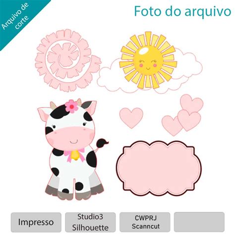 Topo de bolo da vaquinha maru para editar e imprimir grátis Festa Free