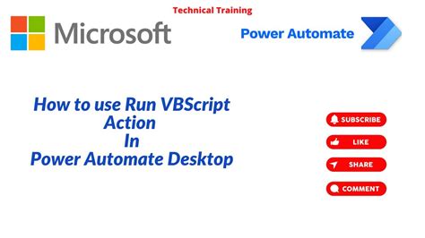 how to use run vbscript action in power automate desktop youtube