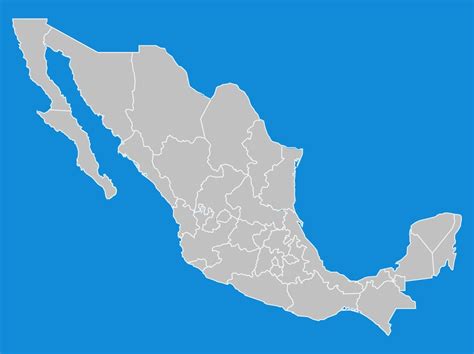 Mexico States Map Vector Art Graphics Freevector