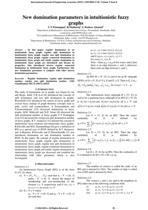 pdf new domination parameters in fuzzy graphs