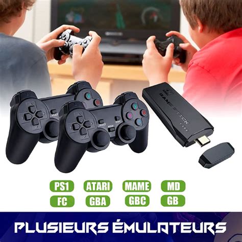 Console De Jeux Video Hdmi 4k Retro Avec Deux Manettes Sans Fil 10000 Jeux
