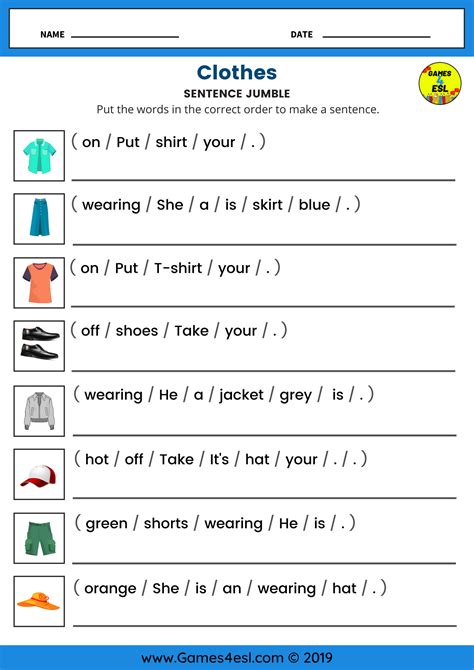 Free Worksheets For Esl Students