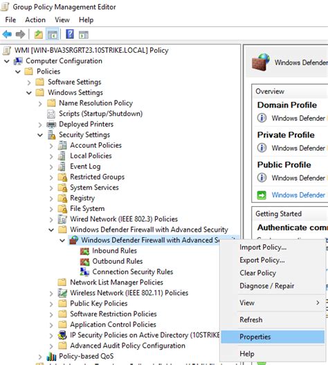 configuring wmi access remotely using group policy