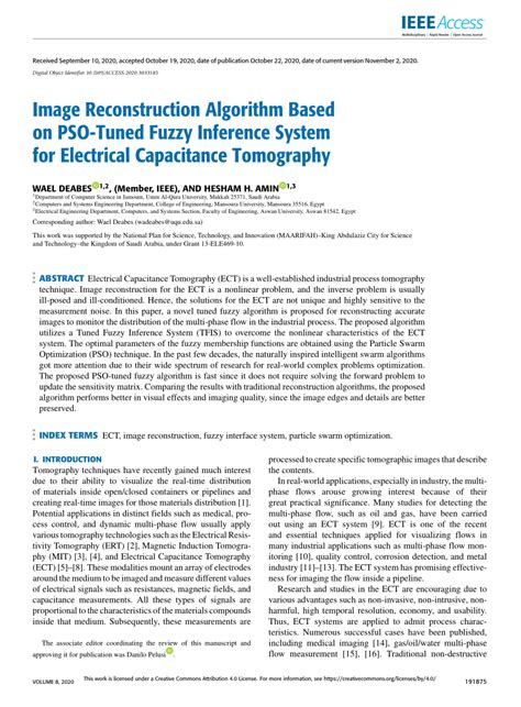 pdf image reconstruction algorithm based on pso tuned fuzzy inference system for electrical