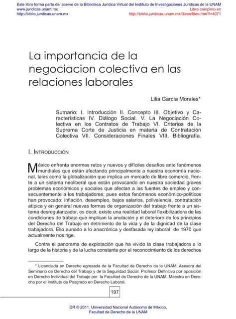 PDF La Importancia De La Negociacion Colectiva En Las DOKUMEN TIPS