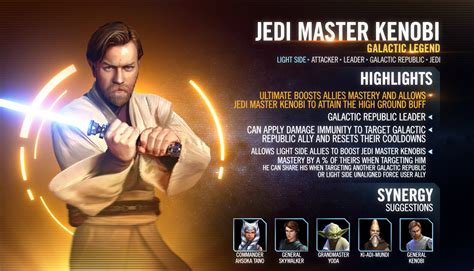 Developer Insights Jedi Master Kenobi SWGOH GG