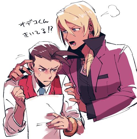 Apollo Justice And Klavier Gavin Ace Attorney Drawn By Tarragon Danbooru