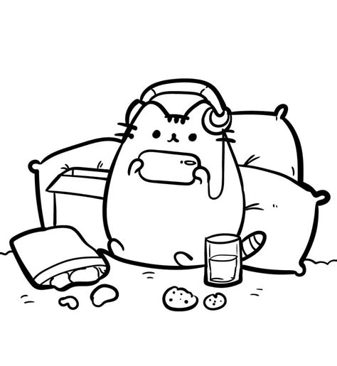 Dibujos De Pusheen Para Colorear E Imprimir Coloringonly