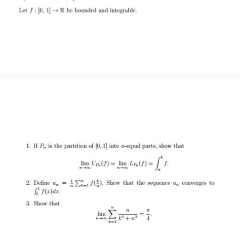 solved let f [0 1]→r be bounded and integrable 1 if pn is