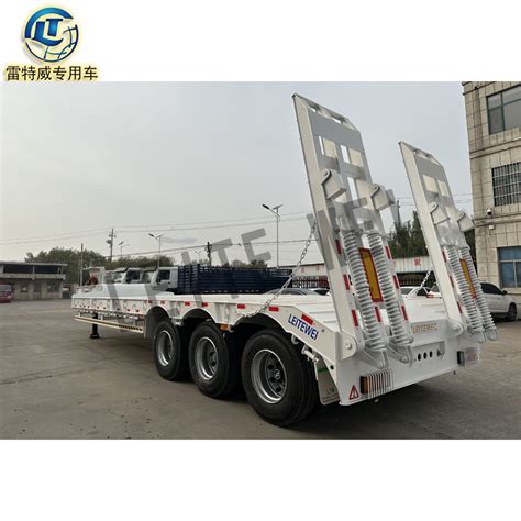 Heavy Equipment Transport Low Bed Loader 3 Axle 60 70 80 Tons Lowboy