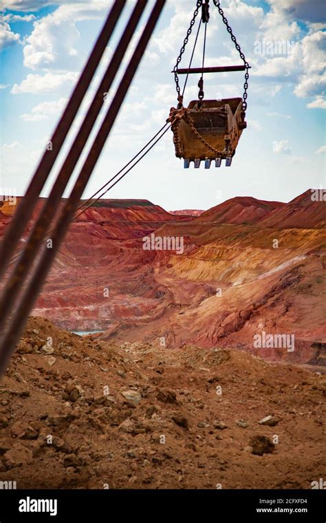 Aluminium Ore Quarry Red Bauxite Clay Open Cut Mining Walking