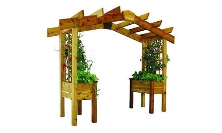 Gronomics PP2 18 34S Safe Finish Cedar Pergola Planter 3 X 10 X 8 Ft