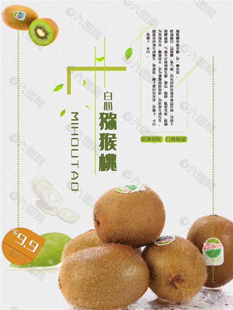 大气时尚可爱绿色猕猴桃海报平面广告素材免费下载 图片编号 9404611 六图网