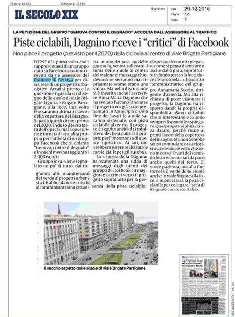 La ciclabile di Viale Brigate Partigiane è veramente considerabile
