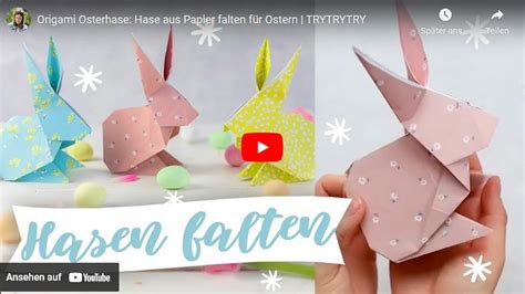 DIY Origami Osterhasen Anleitung TRYTRYTRY