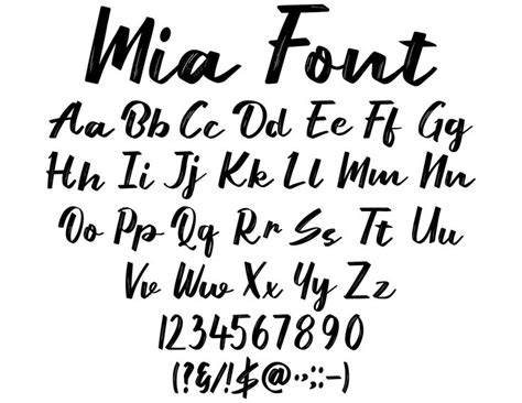 Mia Font Svg Handwritten Font Svg Cursive Font Svg Handwritten