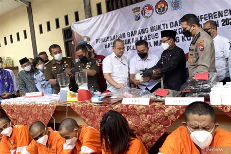 Polresta Malang Kota Musnahkan Barang Bukti Narkoba ANTARA News