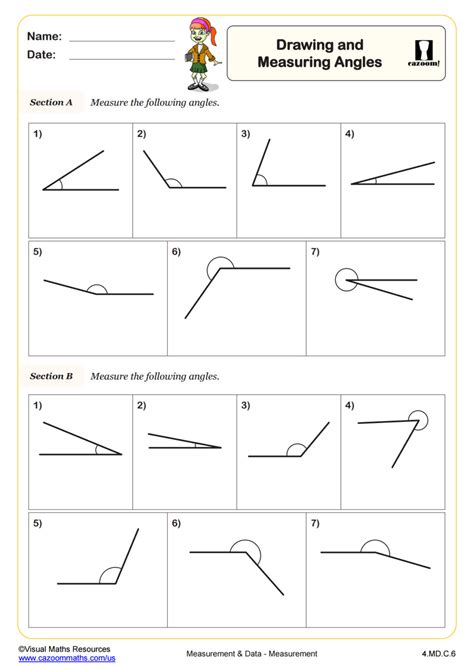 Drawing And Measuring Angles Fun And Engaging Th Grade Pdf Worksheets