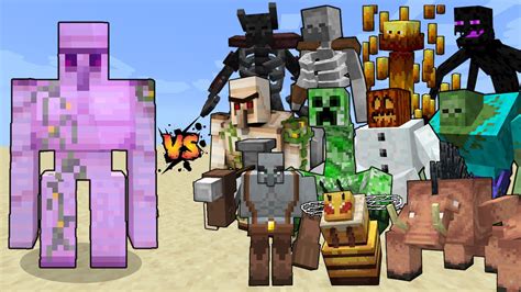 Enchanted Iron Golem Vs Mutant Mobs Youtube