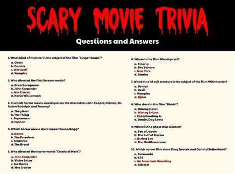 The Ultimate Scary Movie Quiz Test Your Horror Knowledge
