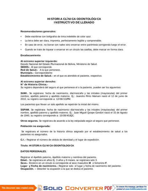 PDF Instructivo De Llenado HC Actualizado DOKUMEN TIPS