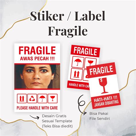 Jual STIKER FRAGILE STIKER AWAS PECAH BELAH STIKER PACKAGING