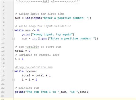 lab 5 2 nested loops 2 summation of numbers using nested while loops part a the program